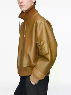 MAISON MARGIELA Spliced Leather Bomber Jacket