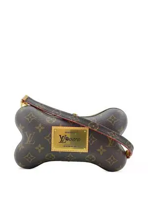 LOUIS VUITTON Monogram Bone Shoulder Bag - Brown