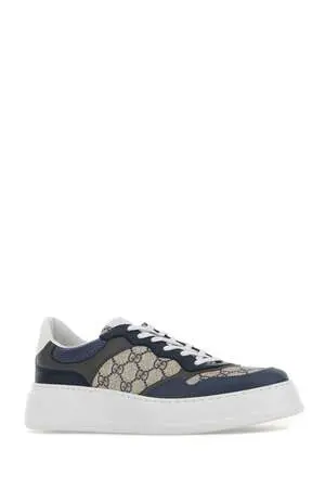 Gucci Gg Canvas And Leather Sneakers