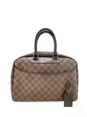 LOUIS VUITTON 2007 Damier Ebène Deauville Tote Bag - Brown