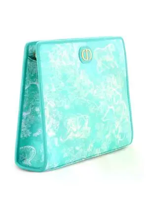 DIOR Christian Dior 30 Montaigne Zip Pouch Jacquard Canvas Clutch Bag