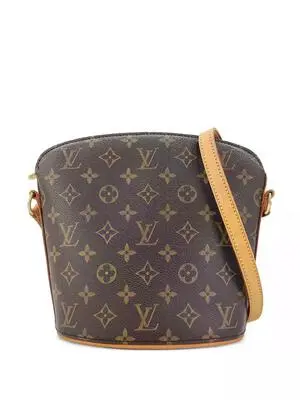 LOUIS VUITTON Monogram Drouot Shoulder Bag - Brown