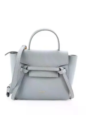 Celine Belt Bag Textured Leather Pico Shoulder Bag - Blue