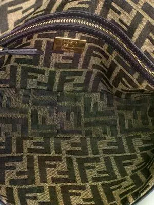 Fendi Baguette Nm Zucca Canvas Medium Shoulder Bag - Brown