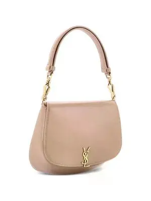 Saint Laurent Leather Mini Satchel Bag - Neutrals