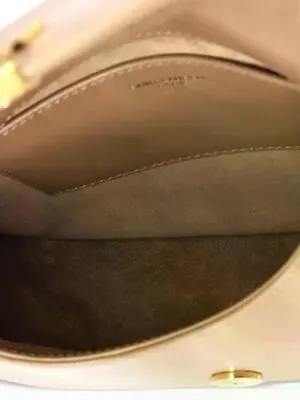 Saint Laurent Leather Mini Satchel Bag - Neutrals
