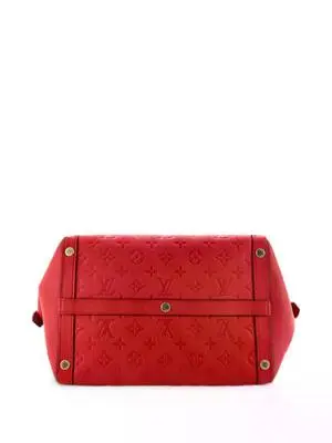 LOUIS VUITTON Monogram Empreinte Leather Mm Satchel Handbag - Red