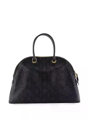 LOUIS VUITTON Moon Alma Bag Embossed Monogram Midnight Canvas Satchel
