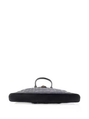 LOUIS VUITTON Embossed Monogram Midnight Canvas Satchel