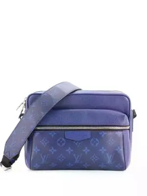 LOUIS VUITTON Outdoor Messenger Bag Monogram Taigarama Crossbody Bag - Blue