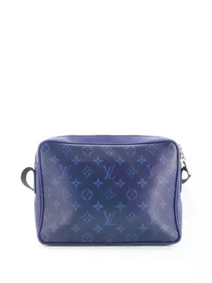 LOUIS VUITTON Monogram Taigarama Outdoor Messenger Bag - Blue