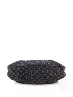 LOUIS VUITTON Denim Pm Hobo Bag - Black