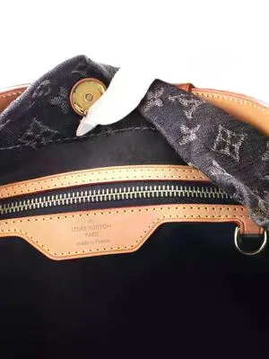 LOUIS VUITTON Denim Pm Hobo Bag - Black