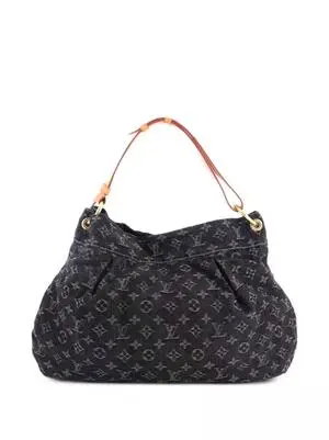 LOUIS VUITTON Denim Pm Hobo Bag - Black