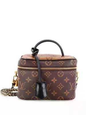 LOUIS VUITTON Vanity Handbag Reverse Monogram Canvas Pm Satchel - Brown