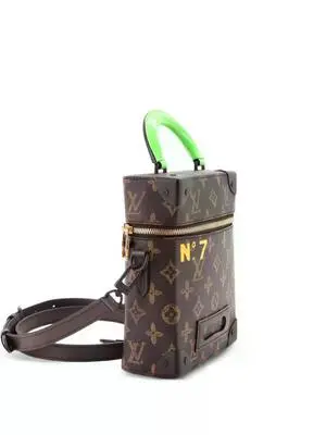 LOUIS VUITTON Vertical Box Trunk Bag No. 7 Trunk L'oeil Vintage Monogram Canvas Crossbody Bag