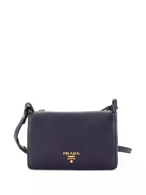 Prada Vitello Daino Medium Crossbody Bag - Blue