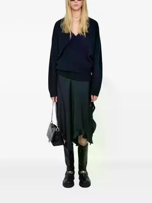 Zadig&Voltaire Asymmetric Ruffled Midi Skirt - Blue