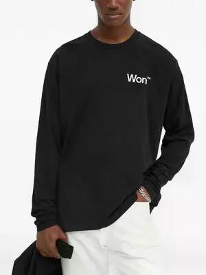 WON HUNDRED Logo-print Long-sleeve T-shirt - Black