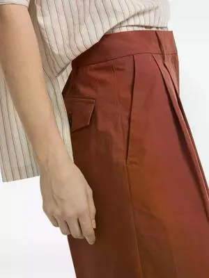 YVES SALOMON Pleated Cotton Bermuda Shorts