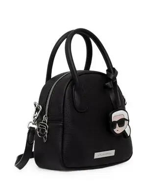 Karl Lagerfeld Logo-charm Grained Tote Bag