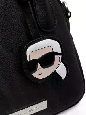 Karl Lagerfeld Logo-charm Grained Tote Bag
