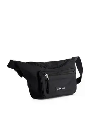 Balenciaga Logo Patch Belt Bag - Black