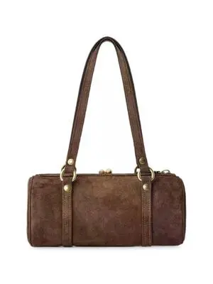 COACH Barrel-shaped Shoulder Bag With Clasp Fastening - Brown