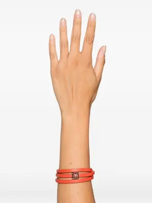 Loewe Anagram Bombé Leather Bracelet