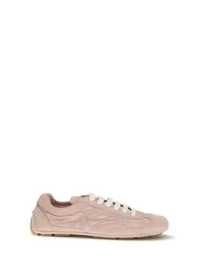 Prada Montecarlo Re-edition 2005 Suede And Re-nylon Sneakers - Pink