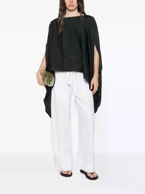 MOUTAKI Asymmetric Cape-style Blouse