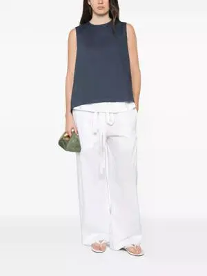 MOUTAKI Sleeveless Tie-fastening Blouse