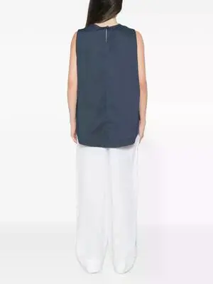 MOUTAKI Sleeveless Tie-fastening Blouse