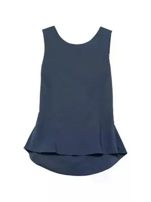 MOUTAKI Bow-detail Peplum Blouse - Blue