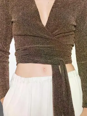 SIYU Check-pattern Wrap-fastening Top