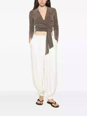 SIYU Check-pattern Wrap-fastening Top