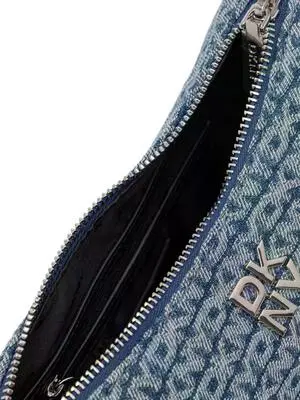 Dkny Monogram-logo Denim Tote Bag