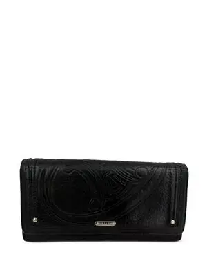 Celine Triomphe-embossed Long Wallet - Black