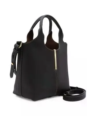 TOD'S Logo-plaque Leather Tote Bag - Brown
