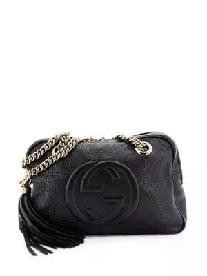 Gucci Soho Chain Zip Leather Small Shoulder Bag - Black