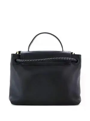 Bottega Veneta Top Handle Bag With Intrecciato Detail - Black