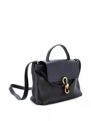 Bottega Veneta Top Handle Bag With Intrecciato Detail - Black
