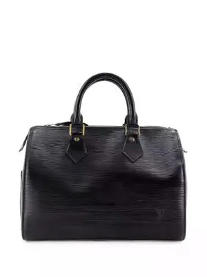 LOUIS VUITTON Speedy Handbag Epi Leather 25 Satchel - Black
