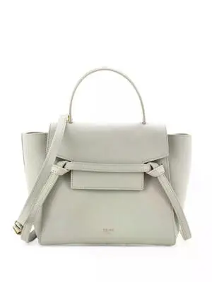 Celine Textured Leather Nano Belt Bag Shoulder Bag - Green