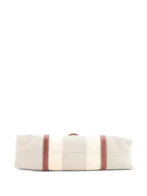 Chloé Woody Canvas With Leather Large Tote Bag - Brown