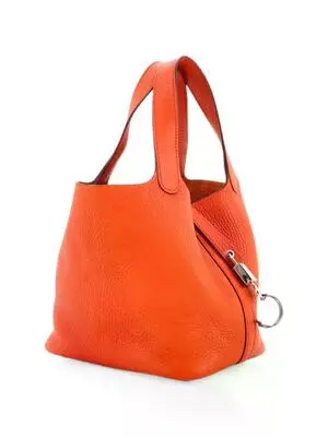 Hermès Picotin Lock Clemence Pm Bucket Bag - Orange