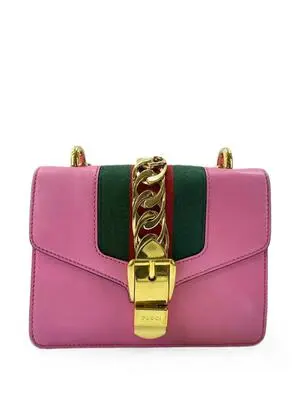 Gucci Sylvie Web Shoulder Bag - Pink