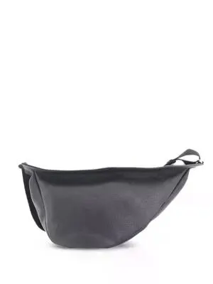 THE ROW Slouchy Banana Bag Leather Large Crossbody Bag - Black