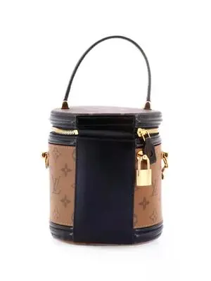 LOUIS VUITTON Cannes Handbag Reverse Monogram Canvas Satchel - Brown