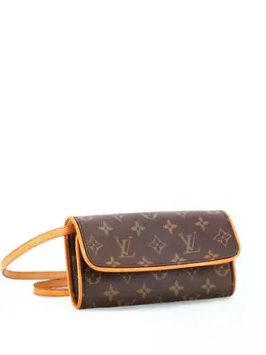LOUIS VUITTON Twin Handbag Monogram Canvas Pm Crossbody Bag - Brown
